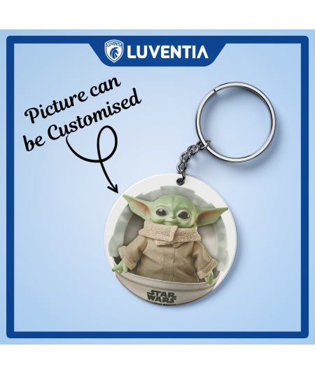Baby Yoda Printed Keychain